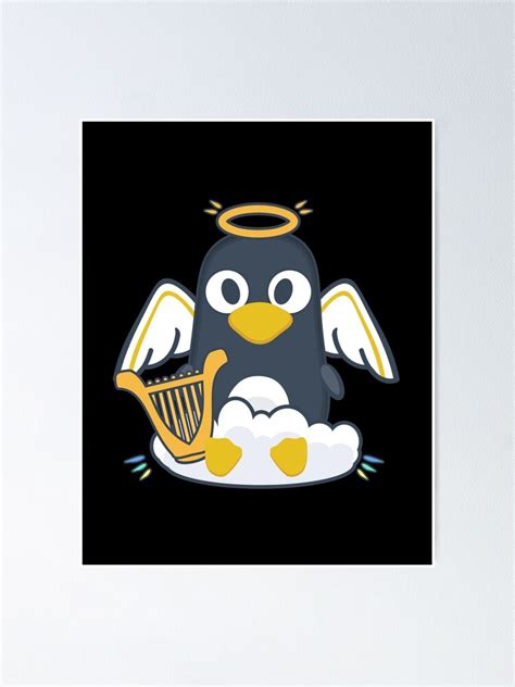 Linux Tux Penguin Like Angel Poster For Sale By Karinkasvit Redbubble