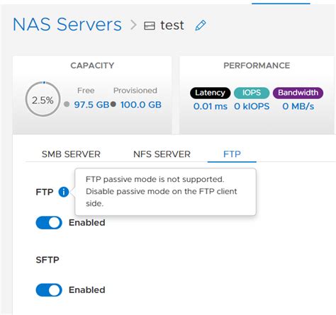 Powerstore Unable To Login To Powerstore Nas Server Through Ftp Via Windows File Explorer User