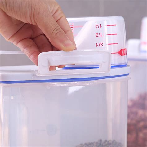 ᐉ Ємність для сипучих продуктів преміум герметична з мірною склянкою 2 л Ah0105 • Краща ціна в