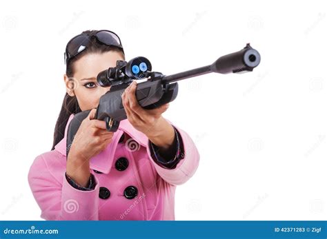 Portret Van Aantrekkelijke Jonge Vrouw Stock Afbeelding Image Of