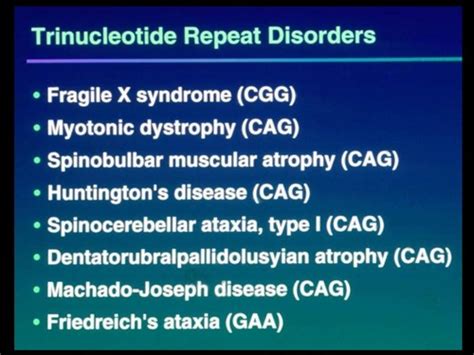 Ms1 B5w4l5 Genetics Of Trinucleotide Repeat Disorders Dr Grody Flashcards Quizlet