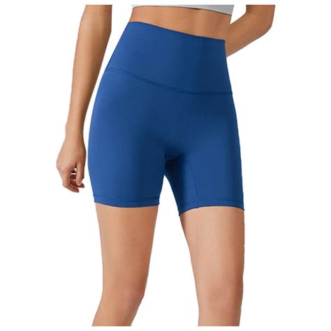 Womens Yoga Shorts 34 Length Summer High Waist Seamless Workout