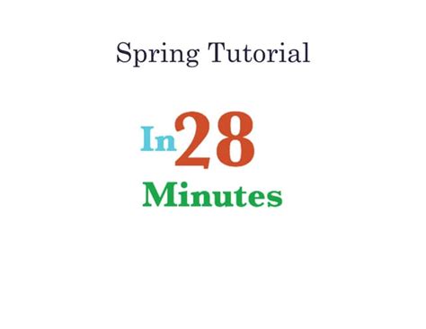 Spring Tutorial For Beginners With Examples Ppt