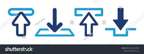 Insert Icon Set Arrow Symbol Vector Stock Vector Royalty Free