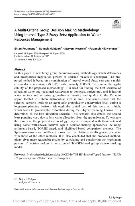 A Multi Criteria Group Decision Making Methodology Using Interval Type 2 Fuzzy Sets Application