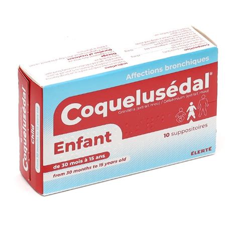 Coquelusedal Enfants Suppositoire Contre La Toux Sans Ordonnance