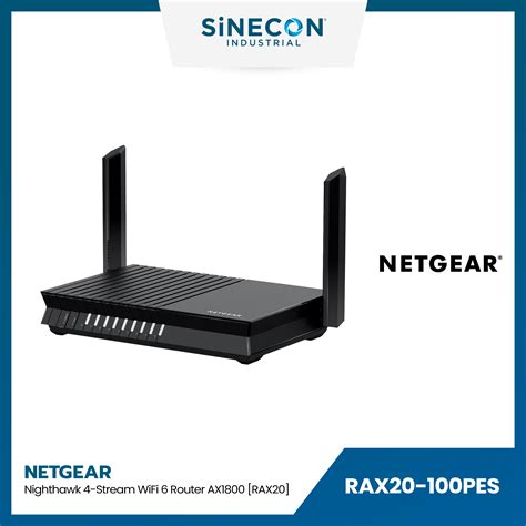 Netgear RAX20 100PES Netgear Nighthawk 4 Stream WiFi 6 Router AX1800