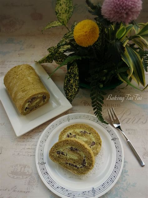 Baking Taitai Matcha Marble Roll Cake