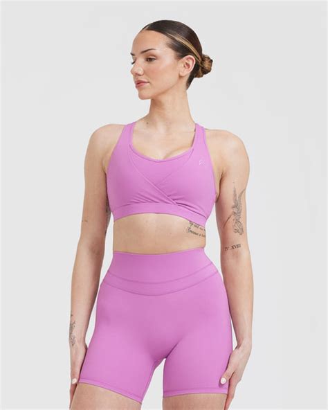 Womens Medium Support Sports Bra Orchid Purple Oner Active Uk
