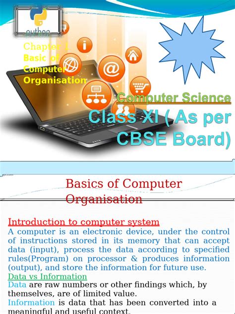 Basics Of Computer Organization1 Pdf Computer Data Storage Oled