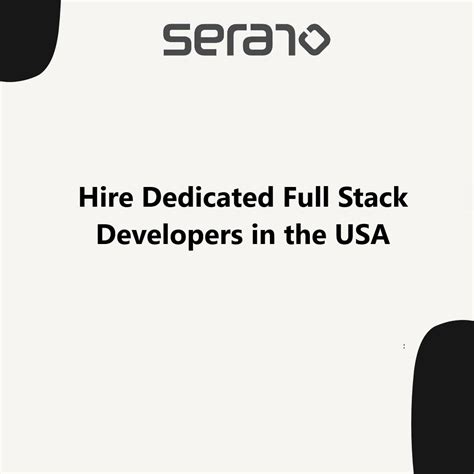 Seraro Hire Dedicated Full Stack Developers In Atlanta Usa Best Full Stack Staffing Agency In
