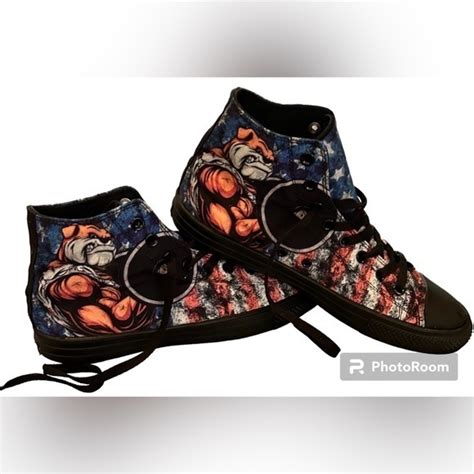 Raad Shoes Raad Bad Ass Bulldog Pumping Iron Canvas Hightop