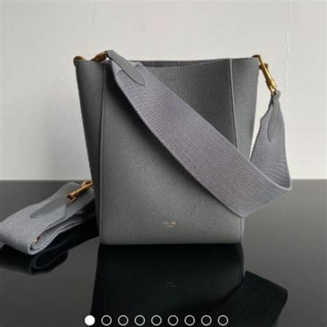 カラー 【美品】セリーヌ サングルバケット スモール ショルダーバッグ カラー