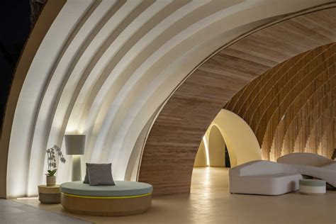 The Design Of This Shingle Clad Hotel Lobby Was Inspired By A Coconut