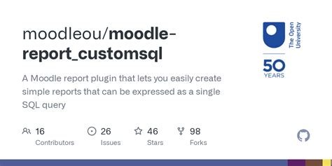 Issues Moodleou Moodle Report Customsql GitHub