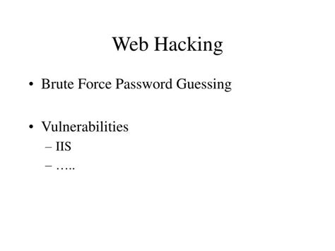 PPT Web Hacking PowerPoint Presentation Free Download ID