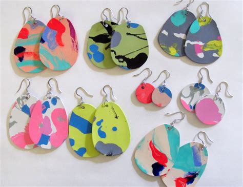 One Of A Kind Handmade Peeled Paint Earrings By Jennifer Davis Via