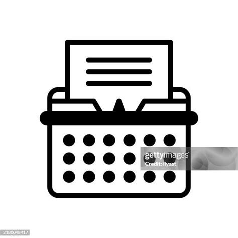 A Simple Line Drawing Of A Typewriter High Res Vector Graphic Getty