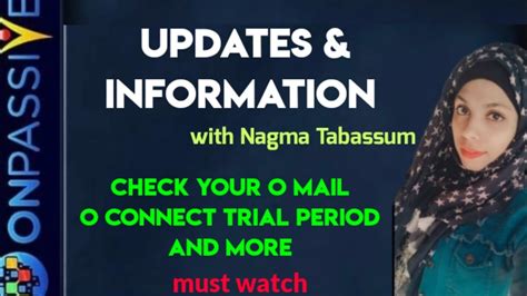 Onpassive Updates And Information Omail Oconnect And More Nagmatabassum Youtube