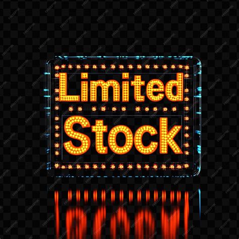 psd blinking limited stock text flickers in neonbright orange a 2d flat