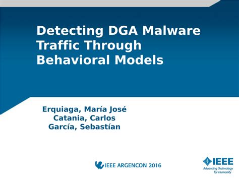 Pdf Detecting Dga Malware Traffic Through Behavioral Models