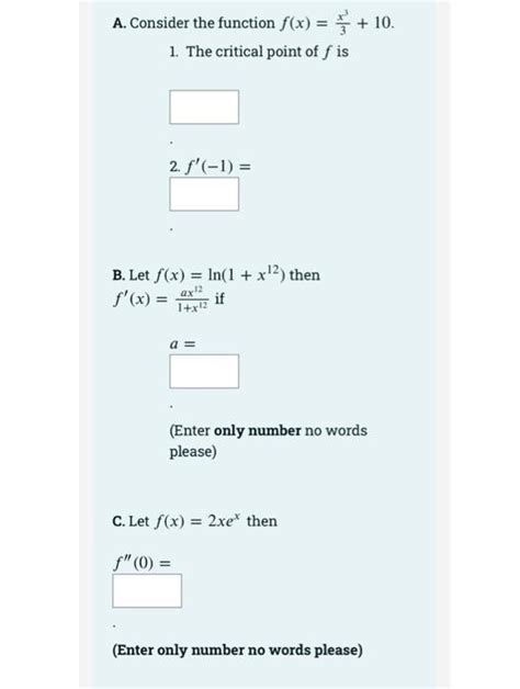 solved a consider the function f x 3x3 10 1 the critical