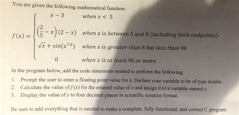 Solved Please Write The Following Piece Wise Math Problem In Chegg