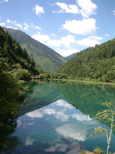 九寨溝風光圖片 水天一色 四川九寨溝旅行網 Jiuzhaigou Travel