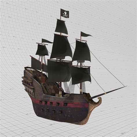 3d Pirate Ship Model Turbosquid 1211708