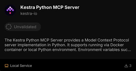 Kestra Python Mcp Server Mcp Servers · Lobehub