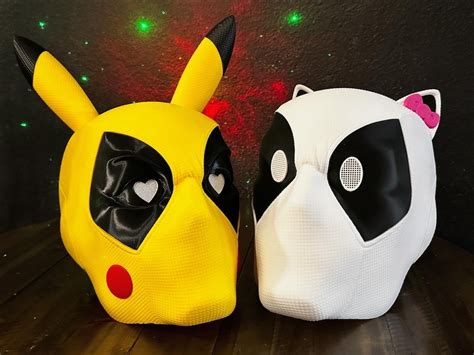 Dead Pool Pika Pool Or Hello Kitty Pool Enclosed Mask 3d Print Etsy