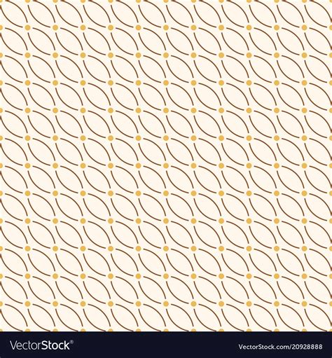 Seamless Minimalistic Pattern Of Curved Lines Vector Image