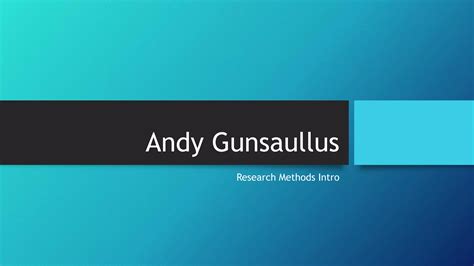 Research Methods Intro Andy G Pptx