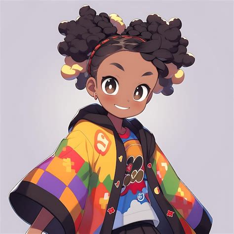 Colorful Male Chibi Kawaii African Dashiki Vibrant Prints Beaded Brac