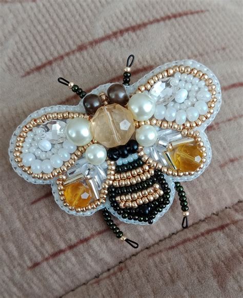 Brooch Bee Beads Bead Decoration Accessory Decoration Etsy