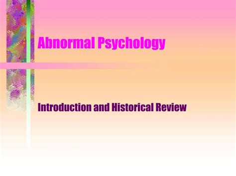 Ppt Abnormal Psychology Powerpoint Presentation Free Download Id