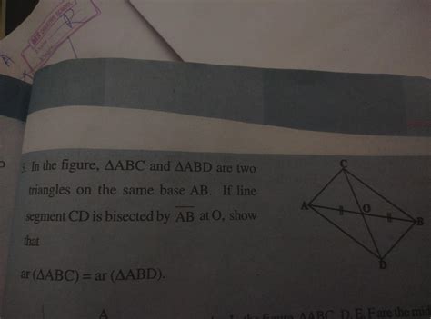 in the figure,triangleabc and triangle and are two triangles on the same base about if the line ...