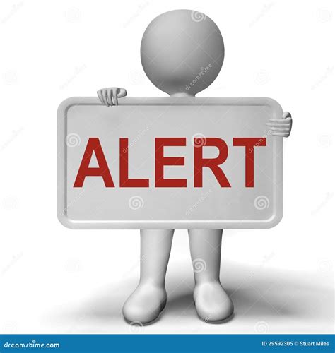 Alert Sign Meaning Notice Caution Or Advisory Stock Illustration
