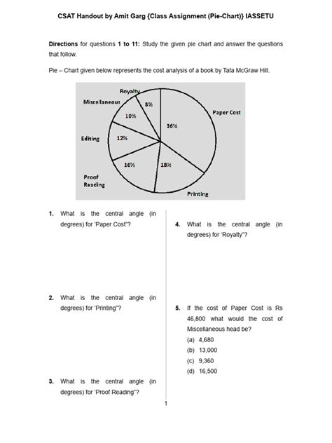 036 Data Interpretation Class 1 Dark Pdf Pie Chart