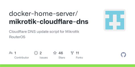 GitHub Docker Home Server Mikrotik Cloudflare Dns Cloudflare DNS
