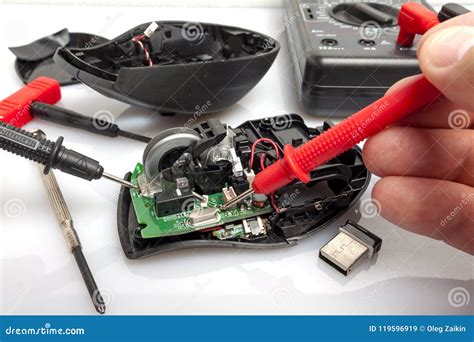 Dismantled The Computer Mouse Stock Image Image Of Disassemble