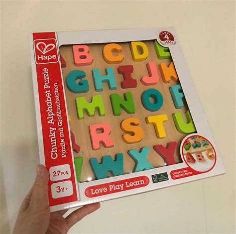 Hape Chunky Alphabet Puzzle 兒童＆孕婦用品 嬰兒玩具 Carousell