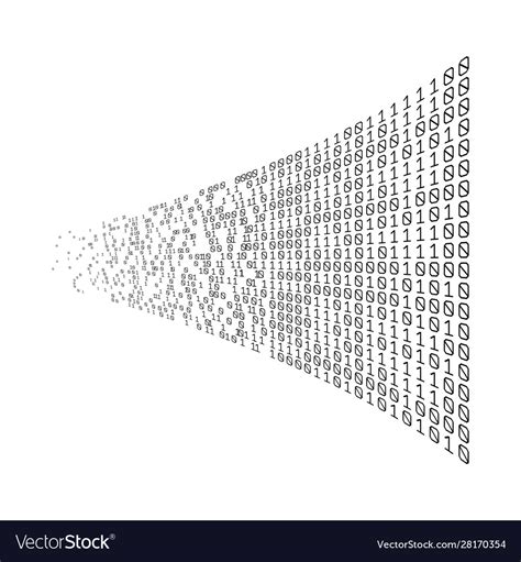 Binary Code Digital Technology Data Sorting From Vector Image