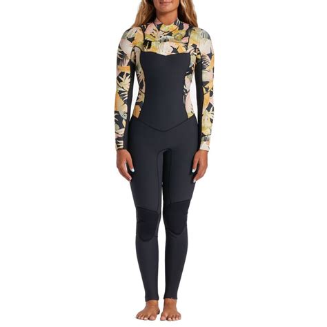 Womens Billabong 32 Salty Dayz Chest Zip Wetsuit 2022 4 In Black