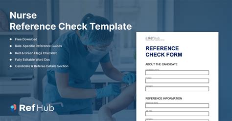 Free Nurse Reference Check Template Download Now