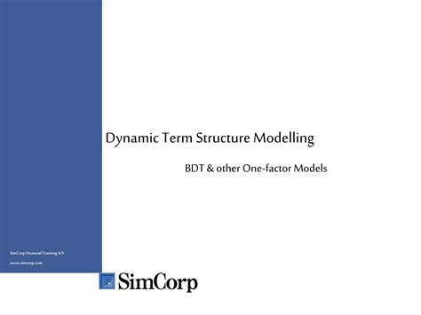 ppt dynamic term structure modelling bdt and other one factor models