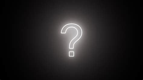 Premium Photo Neon White Question Mark On Dark Background Neon
