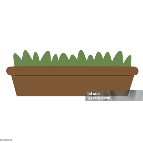 Pot Green Grass Vector Icon Stock Illustration Download Image Now