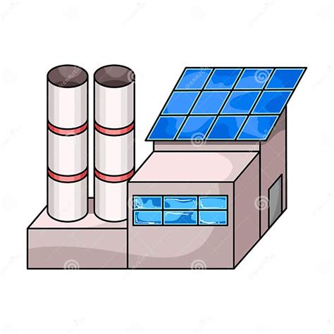 太阳能发电厂矢量图标 白色背景太阳能电站上突显的动画矢量图标 向量例证 插画 包括有 网格 图标 172787877