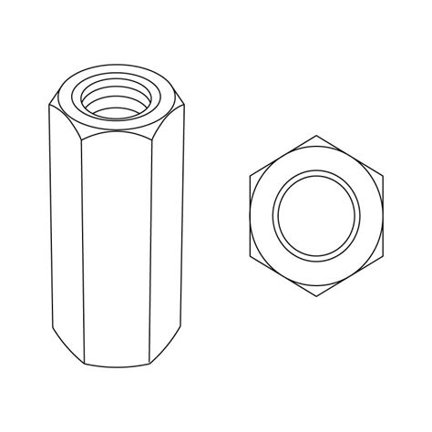 Threaded Rod Couplers Hex Lo Tensile Zinc Plated Yellow M20 20mrc